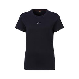 BOSS Orange T-Shirt »Elogo Premium Damenmode« mit Label-Stitching Dark Blue 408 M (38) M (38) Kurzarmshirt von BOSS Orange Womenswear
