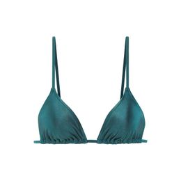 Copenhagen Studios Triangel-Bikini-Top &raquo;Manon&laquo; aus gl&auml;nzendem Material petrol 38 - Cup A/B Cup A/B 38 Triangel-Top aus gl&auml;nzendem Material