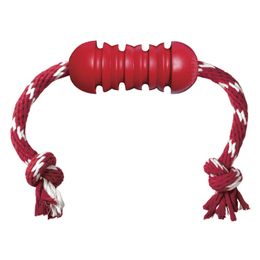 HUNTER Hundespielzeug Kong Dental mit Tau rot / 12 cm