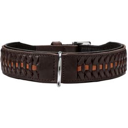Hunter Halsband Solid Education Exclusive dunkelbraun/schwarz / 50