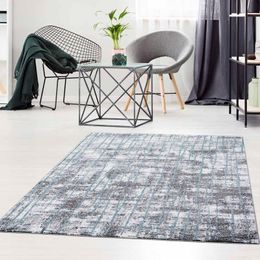 Carpet City Teppich »Moda 1139« rechteckig 11 mm Höhe Läufer, weicher Kurzflor, abstrakt, Wohnzimmer blau Obermaterial: 100% Polypropylen B : 160...