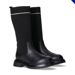 Tommy Hilfiger Stiefel Langschaftstiefel mit sockenähnlichem Schaft schwarz 31 31 Stiefel von Tommy Hilfiger mit weichem Stretch-Schaft