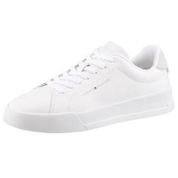 Tommy Hilfiger Sneaker »TH COURT LTH DETAIL ESS«, Freizeitschuh, Halbschuh, Schnürschuh mit seitlichem Logoschriftzug weiß 48 48 Schnürschuh mit...
