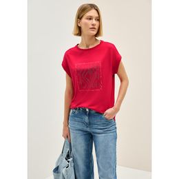Cecil T-Shirt mit Glitzer Print glazed apple red XXL (46) XXL (46) T-Shirt von Cecil