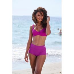 Lascana Bügel-Bikini mit seitlich geraffter Bikinihose fuchsia 38 - Cup E Cup E 38 In modischen Farben