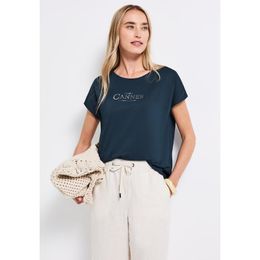 Street One Shirttop mit Folien-Wording tide blue 40 40 Sommershirt f&uuml;r Damen von Street One