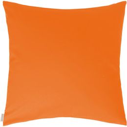 HOMING Dekokissen »Jonas« uni, Baumwolle, Kissenhülle ohne Füllung, 1 Stück orange + unifarben Obermaterial: 100% Baumwolle B/L: 50 cm x 50 cm