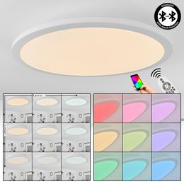 hofstein Sani Deckenpanel LED Wei&szlig;, 1-flammig, Fernbedienung, Farbwechsler