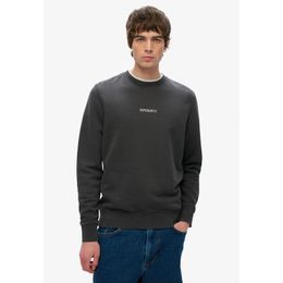 Superdry Sweatshirt »MICRO LOGO CREW« Washed Black S S Sweater mit Rundhals von Superdry
