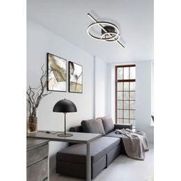 Trio MONTILLA Deckenleuchte LED Schwarz, 1-flammig, Fernbedienung