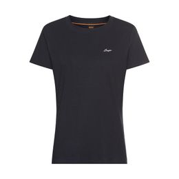 BOSS Orange T-Shirt »Esogo HW Premium Damenmode« mit gesticktem Logo Dark Blue 408 XL (42) XL (42) Kurzarmshirt von BOSS Orange Womenswear