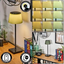 hofstein Longchamps Tischleuchte LED Braun, Gr&uuml;n, 1-flammig