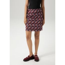 Aniston CASUAL Minirock mit trendfarbigen, grafischem Retro-Muster - NEUE KOLLEKTION bordeaux-braun-hellblau-schwarz-rauchblau 42 42 Rock aus...