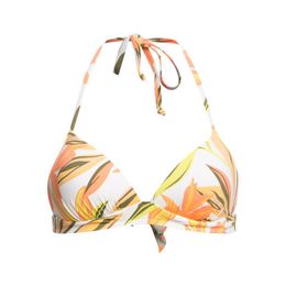 Roxy Damen Triangel-Bikini-Top &raquo;Printed Beach Classics&laquo; wei&szlig; XL, Cup B