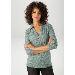 Aniston CASUAL Shirtbluse mit farbharmonischem Paisley-Muster - NEUE KOLLEKTION dunkelgrün-jade-weiß-ocker 36 36 Bluse aus weicher, elastischer...
