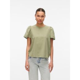 Véro Moda VERO MODA Kurzarmbluse »VMPRETTY SS TOP WVN GA NOOS« Hedge Green S S Blusenshirt von Vero Moda