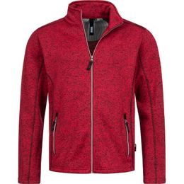 DEPROC Active Fleecejacke »YORKTON II MEN« weiche Fleecejacke in traditioneller Optik rot M (50) M (50) Leichte Herren Fleecejacke mit Stehkragen