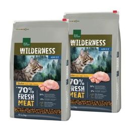 REAL NATURE WILDERNESS Trockenfutter Katze, Adult, Fresh Meat, Huhn 2x2,5 kg
