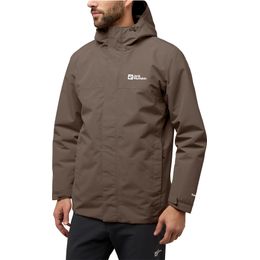 Jack Wolfskin Altenberg 3 in 1 Herren Doppeljacke dunkelbraun XL - Herrenjacken