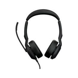 Jabra Evolve2 50, Headset schwarz, Microsoft Teams Version, Bluetooth 5.2, USB-C und USB-A, Stereo