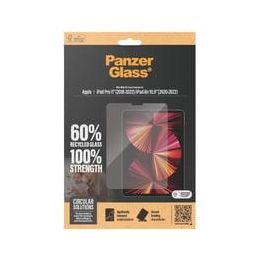 PanzerGlass Displayschutz Ultra-Wide Fit, Schutzfolie transparent, iPad Pro 11 (2018-2022) / Air 10,9" (2020, 2022)