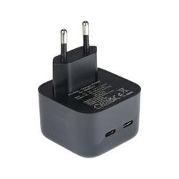 Inter-Tech Ladeger&auml;t PD-2036, 2x USB-C Charger schwarz, ohne Kabel, PD 36 Watt