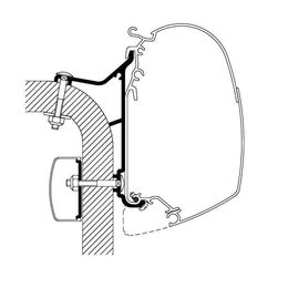 Thule Hymer B2 Klasse Adapter f&uuml;r Serie 5 5,0m - Markisenadapter
