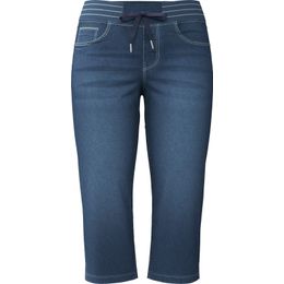 CR&Eacute;ATION L Damen Caprijeans mit Rundum-Dehnbund blue-stone-washed Gr&ouml;&szlig;e 46