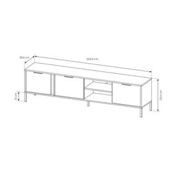 M&ouml;bel Kraft Lowboard schwarz Ma&szlig;e (cm): B: 202,9 H: 53,4 &raquo; M&ouml;bel Kraft