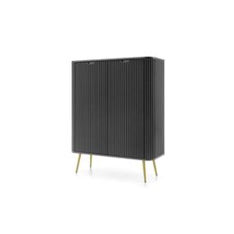 M&ouml;bel Kraft Highboard schwarz Ma&szlig;e (cm): B: 103 H: 129 &raquo; M&ouml;bel Kraft