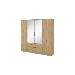 M&ouml;bel Kraft Dreht&uuml;renschrank 206 cm breit braun Ma&szlig;e (cm): B: 206 H: 200 &raquo; M&ouml;bel Kraft