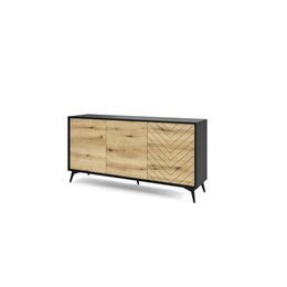 M&ouml;bel Kraft Sideboard schwarz Ma&szlig;e (cm): B: 154 H: 77 &raquo; M&ouml;bel Kraft