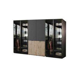 M&ouml;bel Kraft Dreht&uuml;renschrank 303 cm breit schwarz Ma&szlig;e (cm): B: 303 H: 200 &raquo; M&ouml;bel Kraft