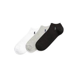 Polo Ralph Lauren Socken 'Ghost Ped' Herren Gr&ouml;&szlig;e 39/46 graumeliert / schwarz / wei&szlig;