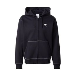 adidas originals Sweatjacke 'ESSENTIALS' Herren Größe S schwarz / weiß