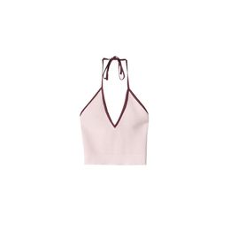 Bershka Knitted Top female Pink size S
