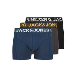 Jack & Jones JACK & JONES Boxershorts 'JACCOLTON' Herren Größe S marine / braun / gelb / schwarz