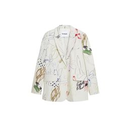 Desigual Blazer Damen Gr&ouml;&szlig;e 40 mischfarben / wei&szlig;
