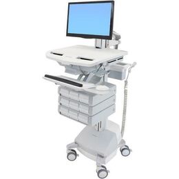 Ergotron Wagen für LCD-Display / Tastatur / Maus / CPU / Notebook / Kamera / Scanner (off, Notebookwagen, Grau