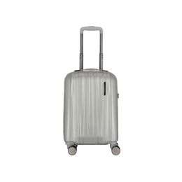 Polestream Moonrock 4 Rollen Kabinentrolley 55 cm mit Dehnfalte in silver brushed | Gr.: onesize