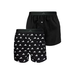 Adidas 2er Pack Active Woven Boxer in Schwarz | Gr.: S