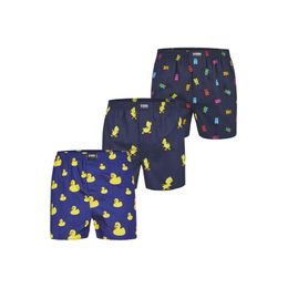 Happy Shorts 3er-Set: Boxershorts in Dunkelblau | Gr.: L
