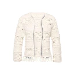 Cartoon Casual-Strickjacke mit Rundhalsausschnitt in beige | Gr.: 42