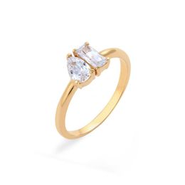 Elli Ring 925 Sterling Silber in Gold | Gr.: 58