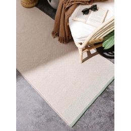 benuta Pure In- & Outdoor-Läufer Fion Beige/Grün 70x200 cm - Teppich für Balkon, Terrasse & Garten