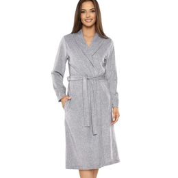 Vivisence Long Bathrobe '5022' female Grey size M