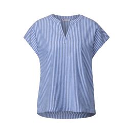 Street One Bluse Damen Größe M blau / weiß