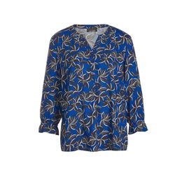 GOLDNER Bluse Damen Größe M beige / royalblau / orange / schwarz