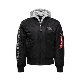 Alpha Industries Jacke 'MA-1 D-Tec SE' Herren Gr&ouml;&szlig;e 5XL grau / rot / schwarz / wei&szlig;