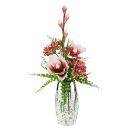 Kunstpflanze I.GE.A., rosa, B:25cm H:60cm T:20cm, Kunststoff, Kunstpflanzen
